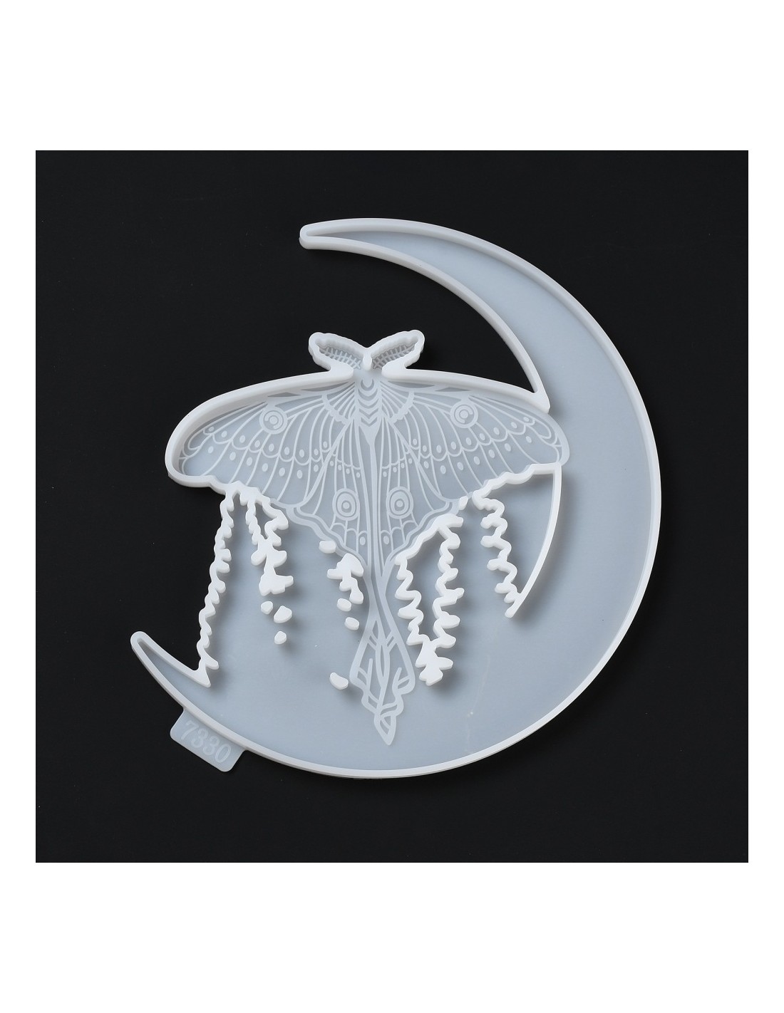 Molde de luna grande con polilla de fantasía