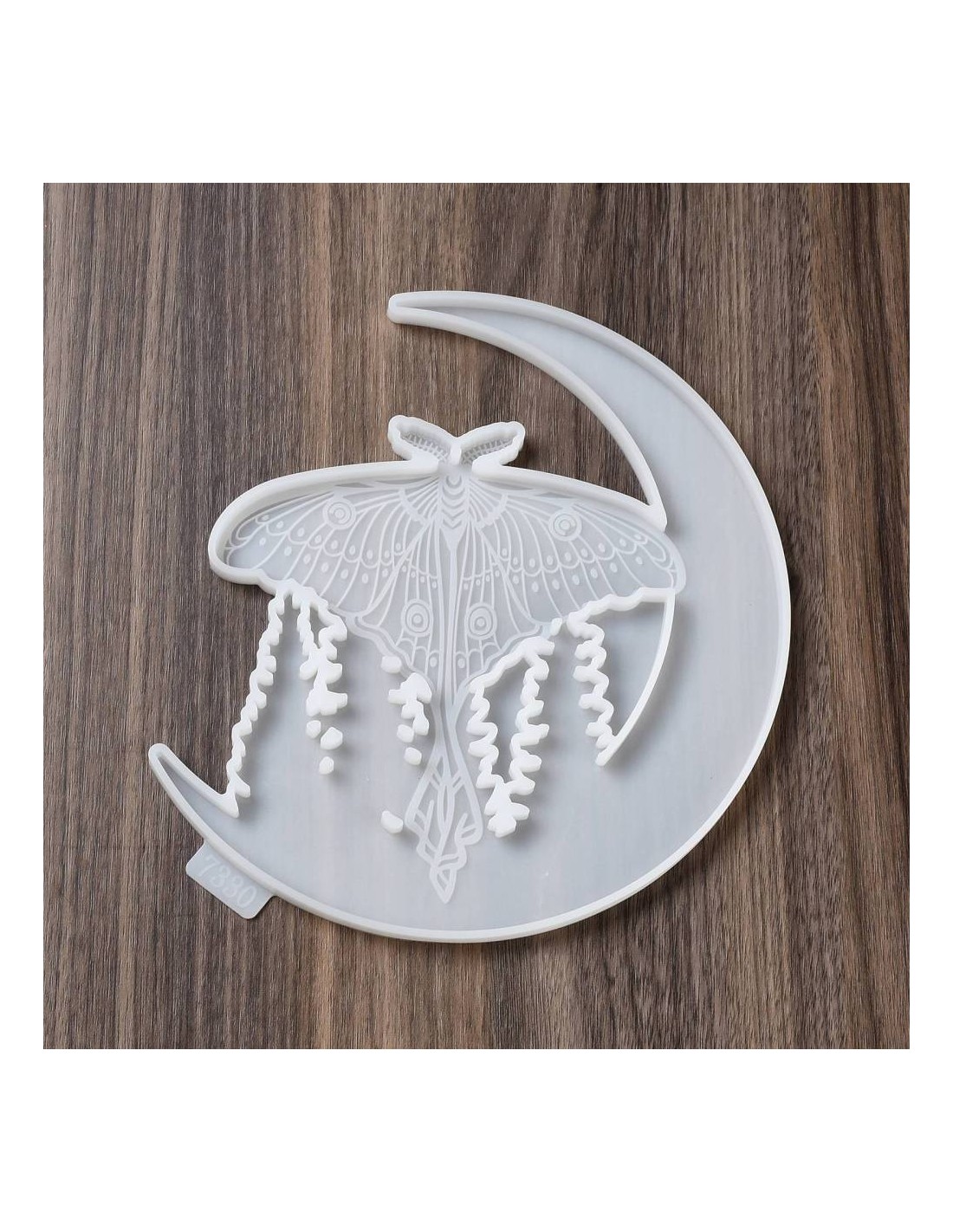 Molde de luna grande con polilla de fantasía