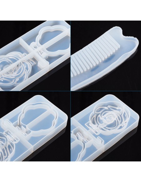 kit de moldes silicona de flor - epoximania