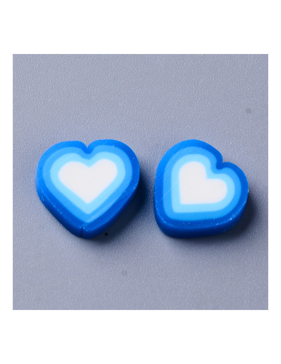 Decoración de arcilla polimérica de corazon azul