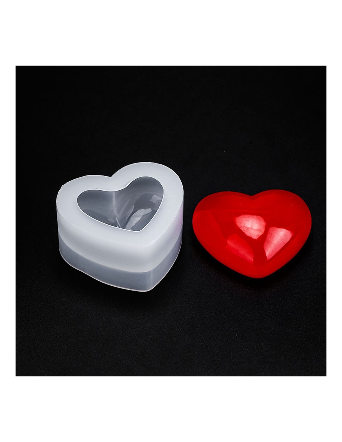 Molde de silicona en forma de corazón 3D